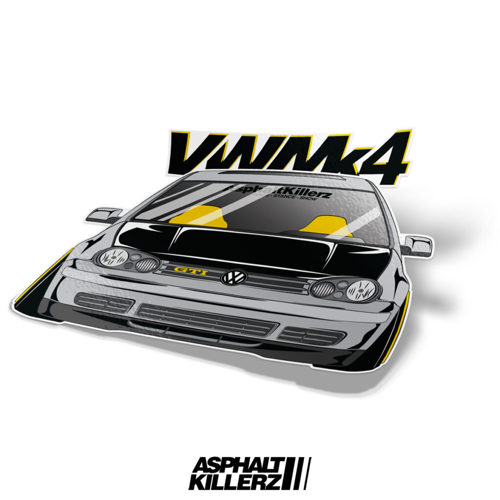 VW MK 4 Jetta Golf Polo UP GTI Passat 3M Vinyl Euro Auto Stickers ...