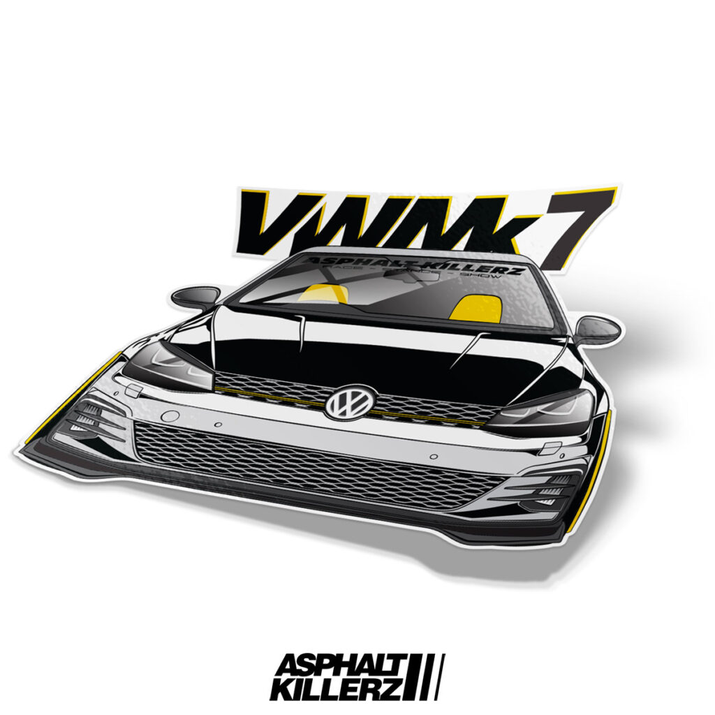 VW MK 7 Jetta Golf Polo UP GTI Passat 3M Vinyl Euro Auto Stickers ...