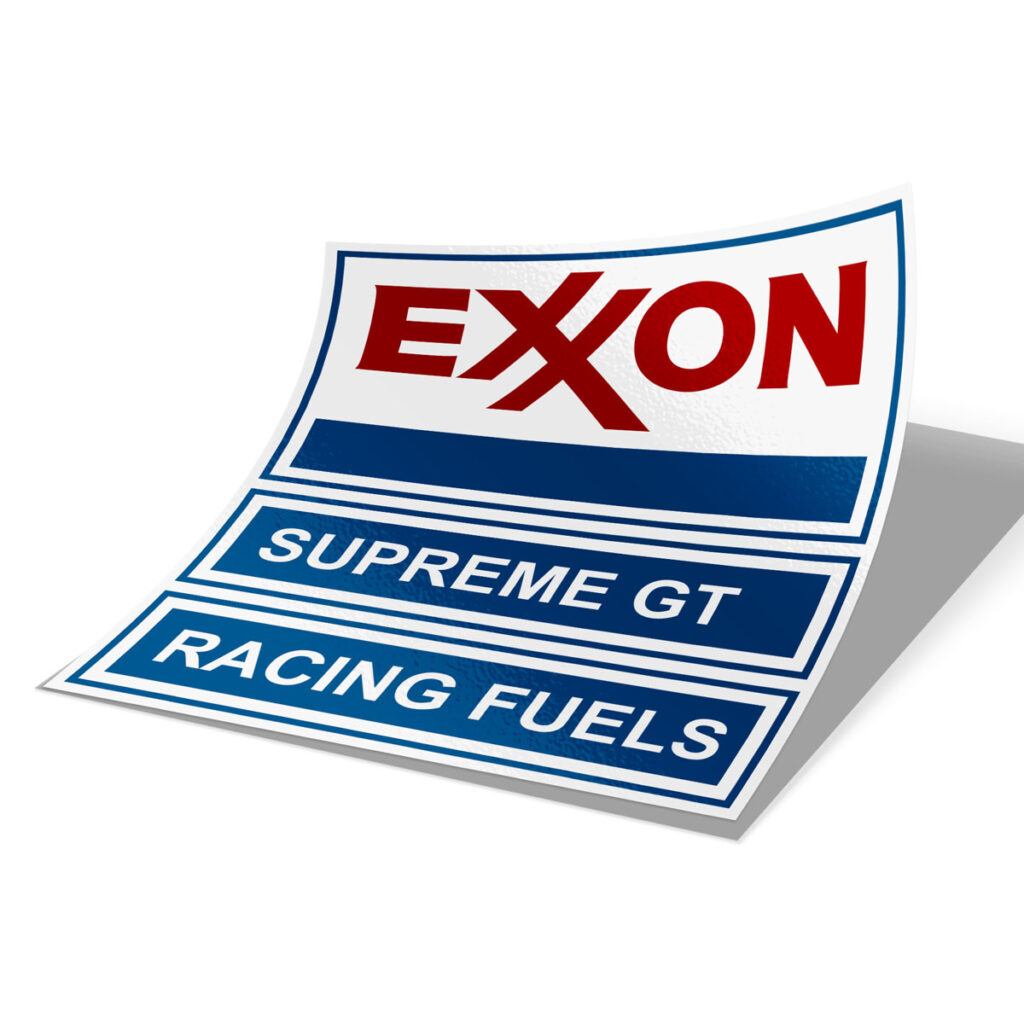 Exxon Supreme GT Racing Fuels Vintage IMSA Racing Sticker - Asphalt Killerz