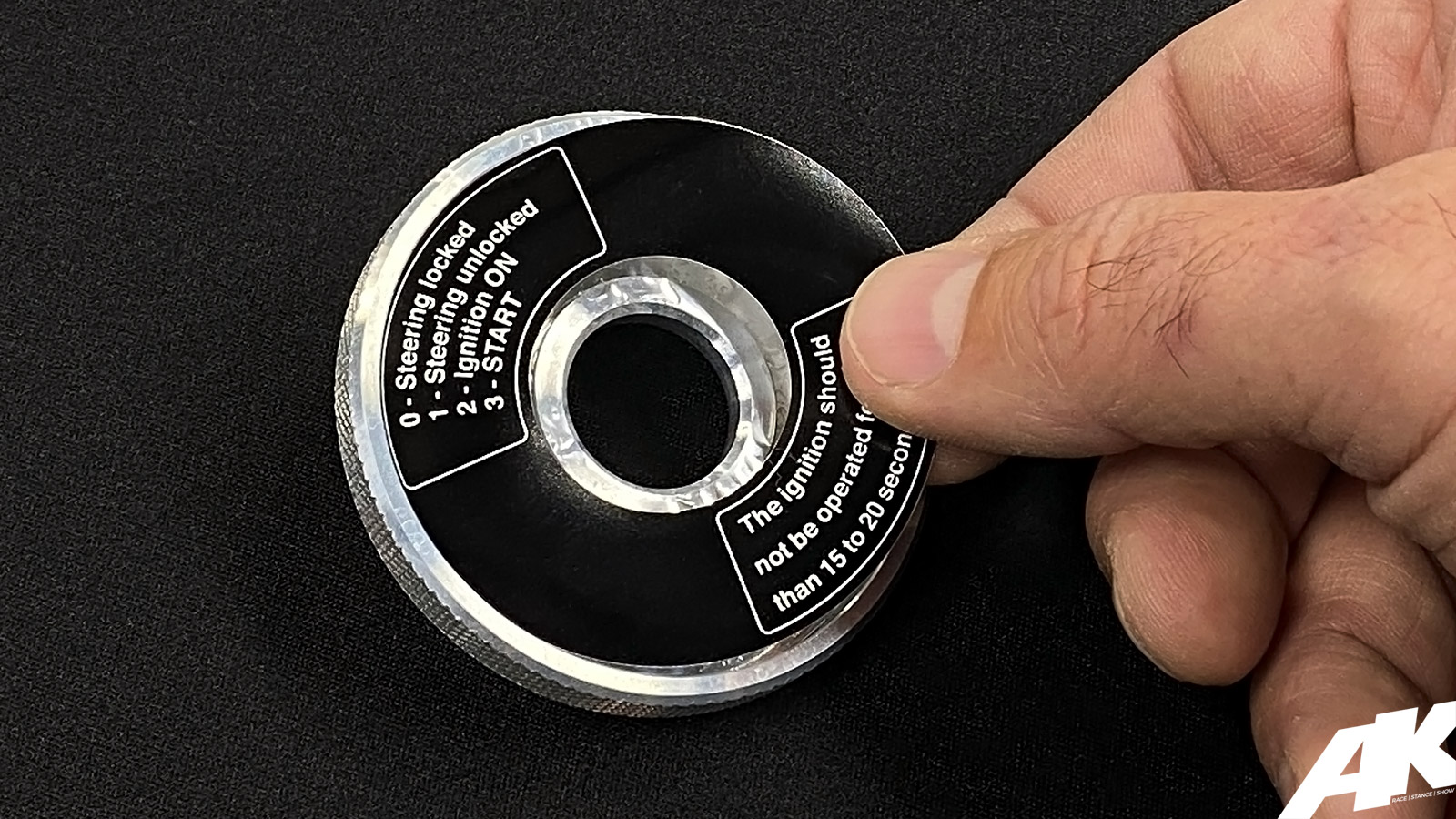 Ignition switch cover decal for V2 Ignition Switch Bezel for G-model (1974 – 1998) - Asphalt Killerz