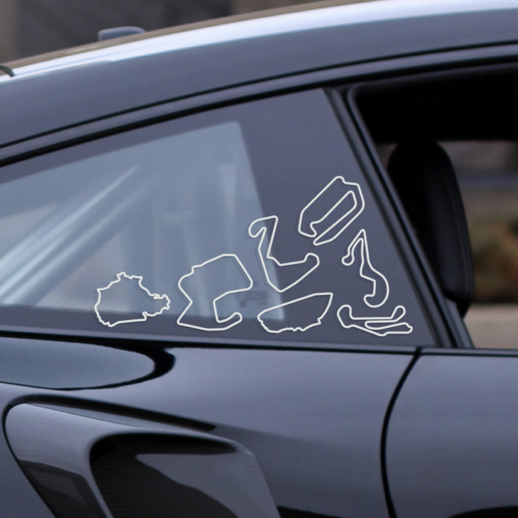 Precision-Cut Track Decals 4" Perfect size for vehicles White Choose ...